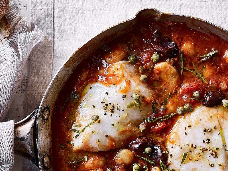 Cod over Tuscan Beans in Lemony Wine Sauce Recipe — Samsung Food