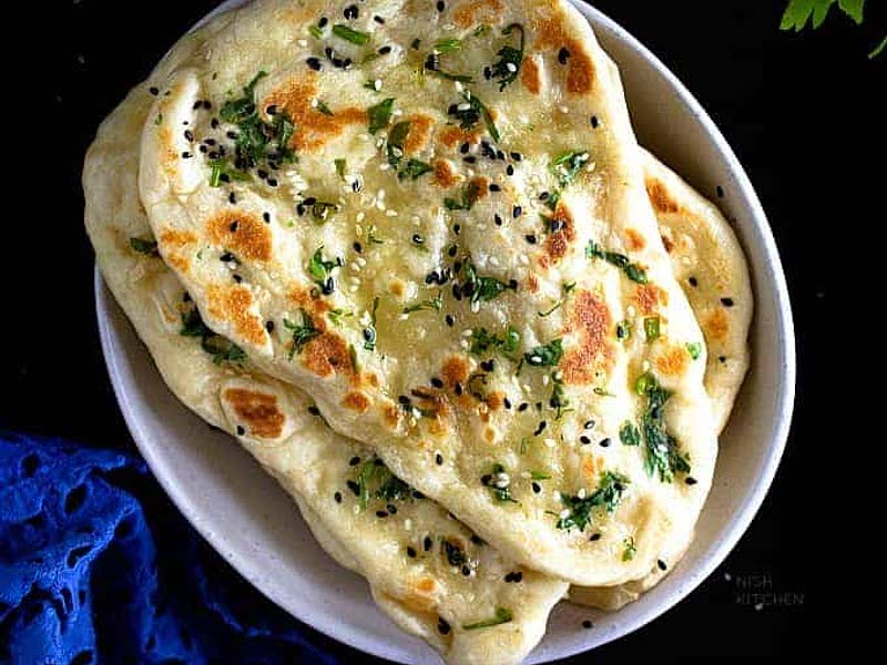 Garlic and Coriander Naan Breads Recipe — Samsung Food