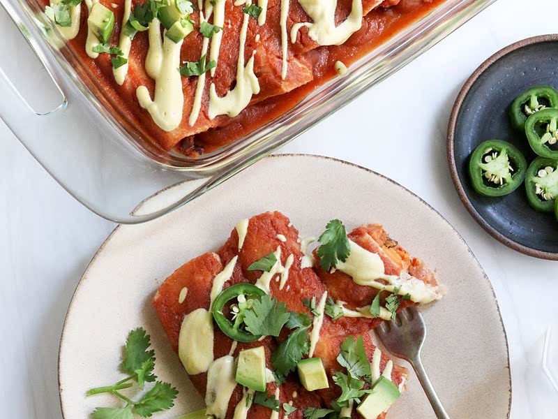 My Veggie Black Bean Enchiladas Recipe Samsung Food