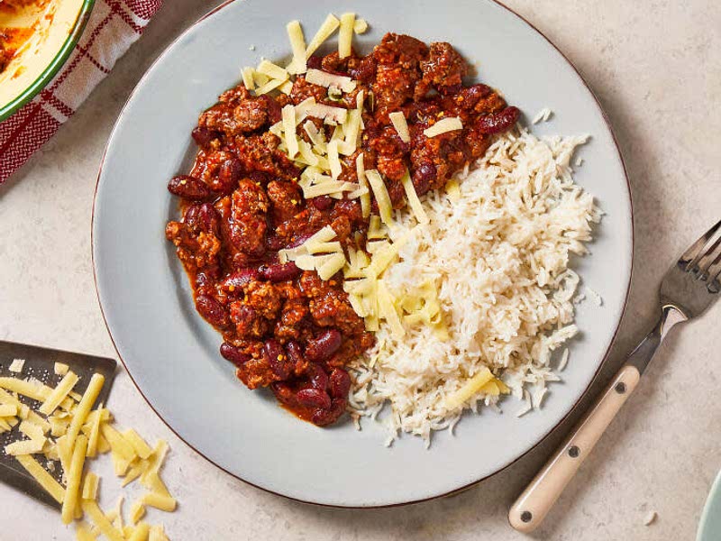 Microwave Chilli Con Carne with Rice Recipe - Samsung Food