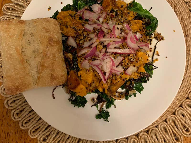 Baked Kale Salad with Crispy Quinoa Recipe - Samsung Food