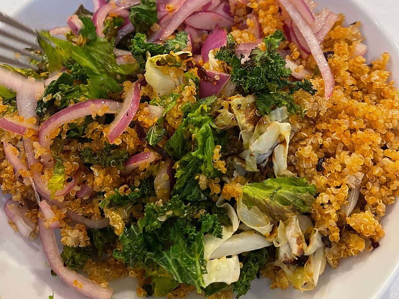 Baked Kale Salad with Crispy Quinoa Recipe - Samsung Food