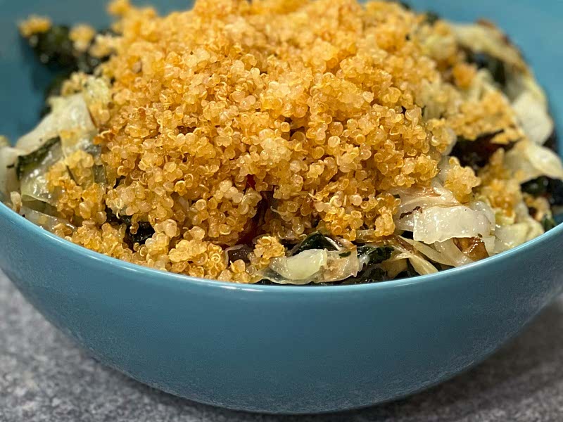 Baked Kale Salad with Crispy Quinoa Recipe - Samsung Food