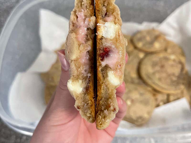 Subway White Chocolate Raspberry Cheesecake Cookies Recipe — Samsung Food