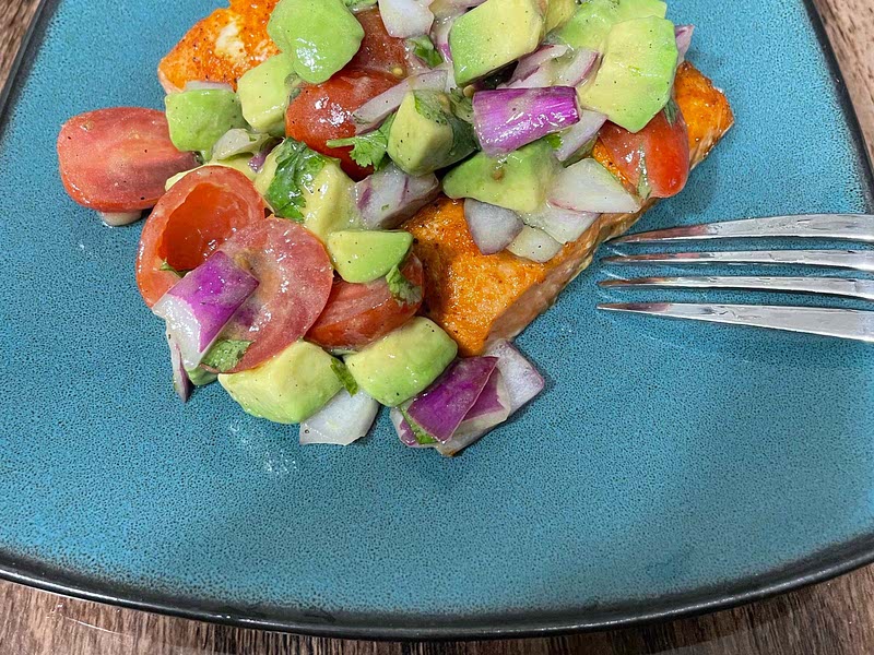 Grilled Salmon with Avocado Salsa (Healthy, Low-Carb, Paleo, Whole30 ...