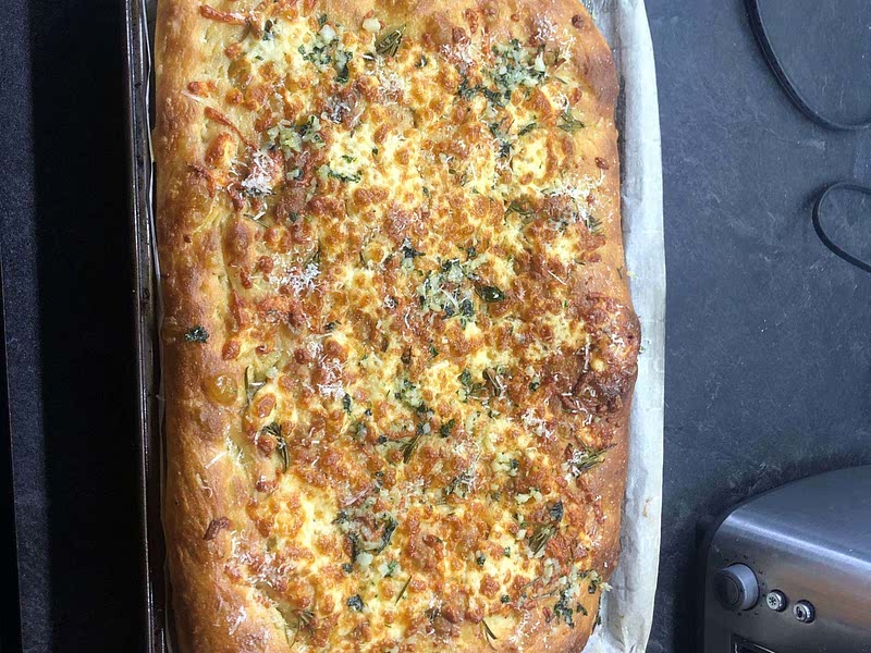 Garlic Butter + Cheese Stuffed Focaccia Recipe | Samsung Food App