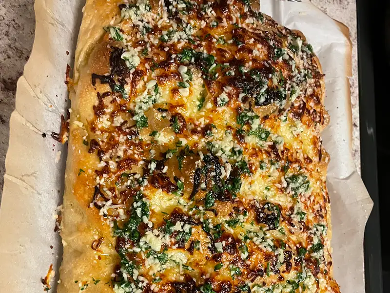 Garlic Butter + Cheese Stuffed Focaccia Recipe | Samsung Food App