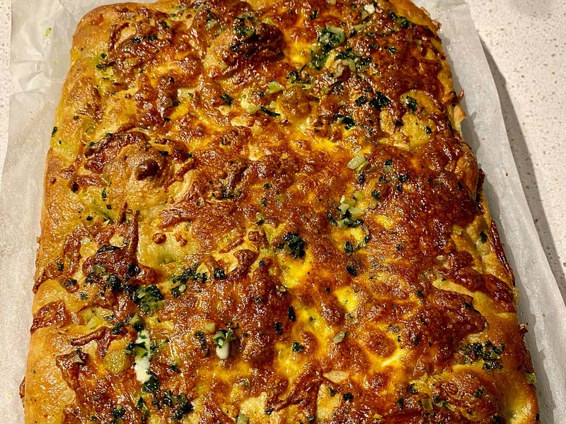 Garlic Butter + Cheese Stuffed Focaccia Recipe | Samsung Food App