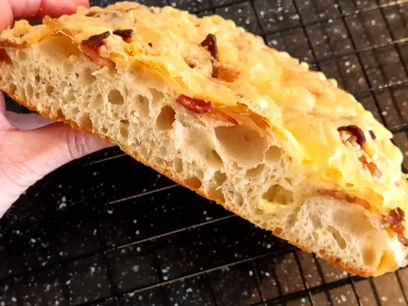 Bacon, Cheese + Chive Focaccia Recipe — Samsung Food