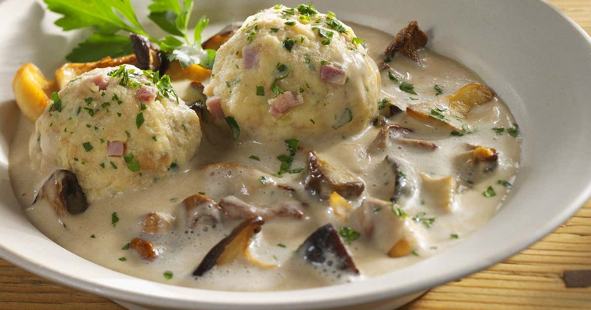 Bacon Dumplings with Mushroom Sauce Recipe | Samsung Food App
