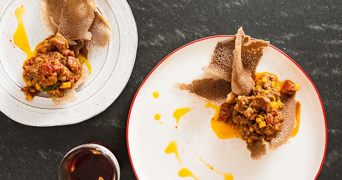 Beef Kitfo (Ethiopian Tartare) with Injera Crisps Recipe - Samsung Food