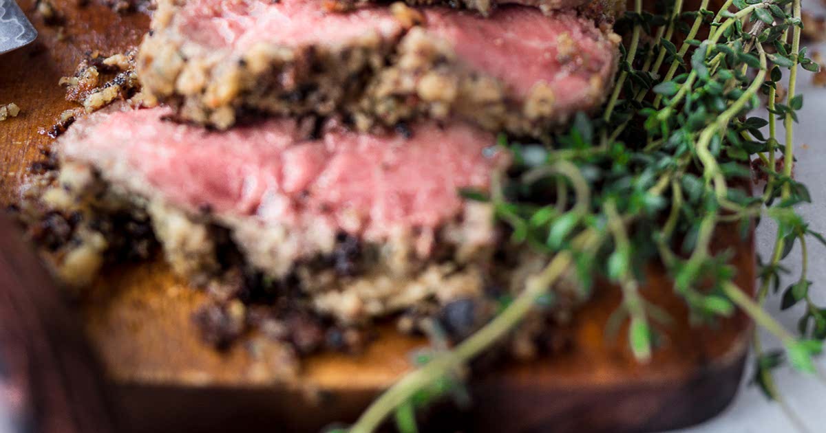 Herb & Almond Crusted Beef Tenderloin | PrimalGourmet Recipe — Samsung Food