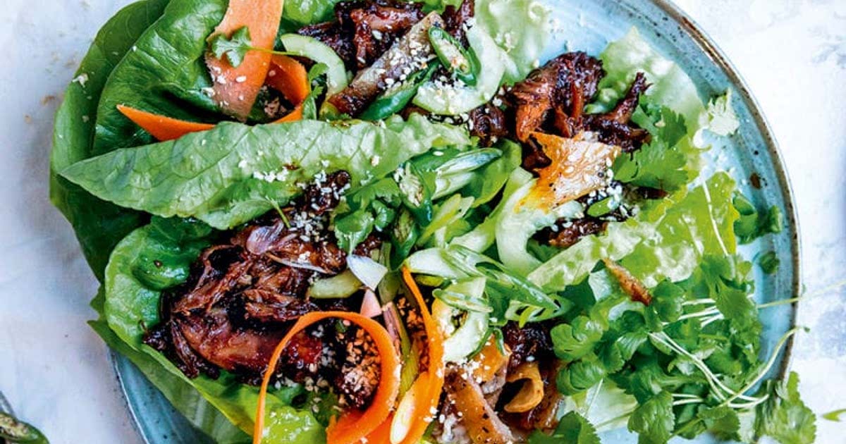 Hoisin duck lettuce wraps Recipe — Samsung Food