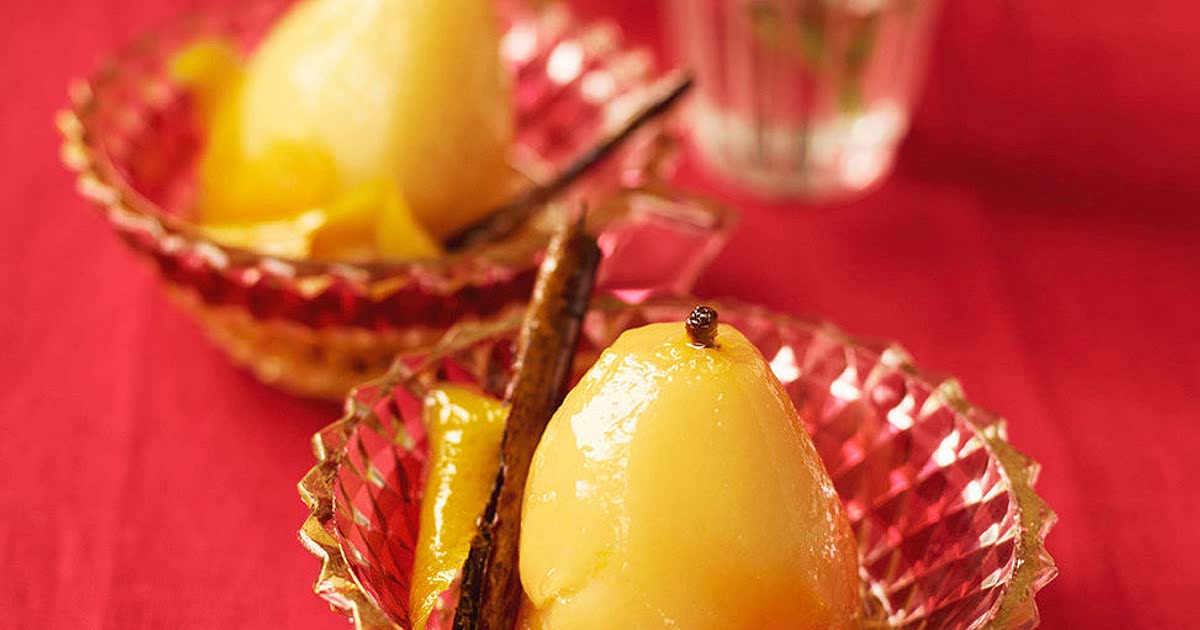 Citrus-poached pears Recipe — Samsung Food