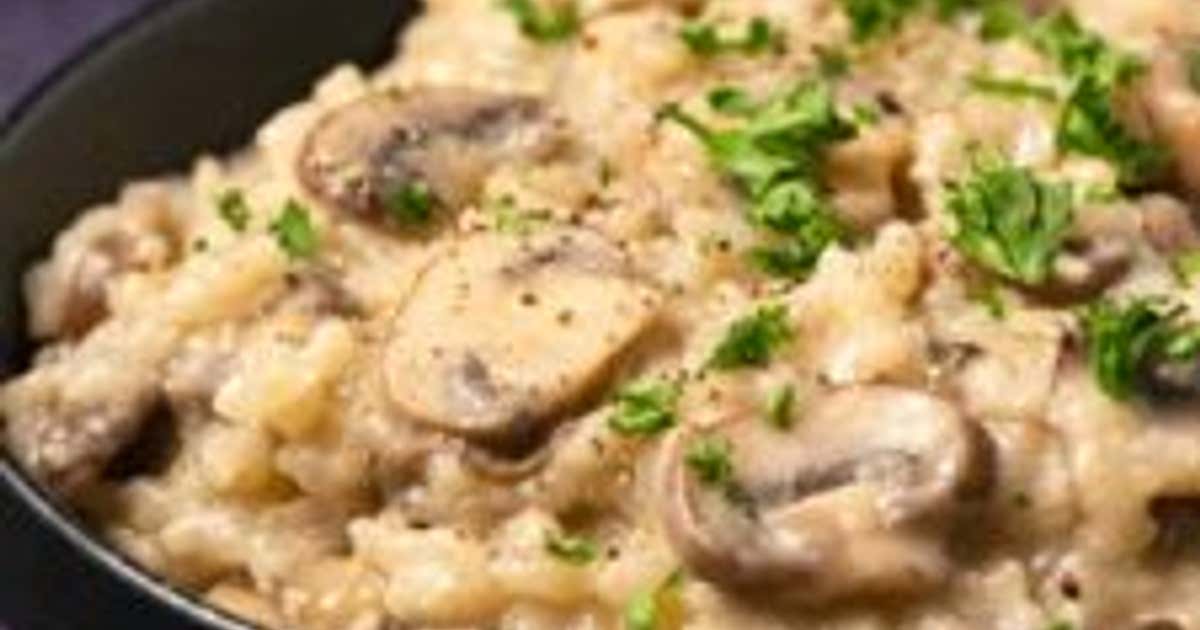 Creamy Vegan Mushroom Risotto Recipe — Samsung Food