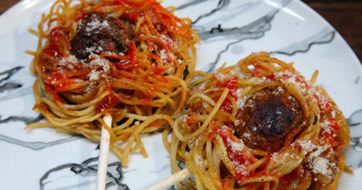 Deep Fried Spaghetti and Meatballs Recipe - Samsung Food
