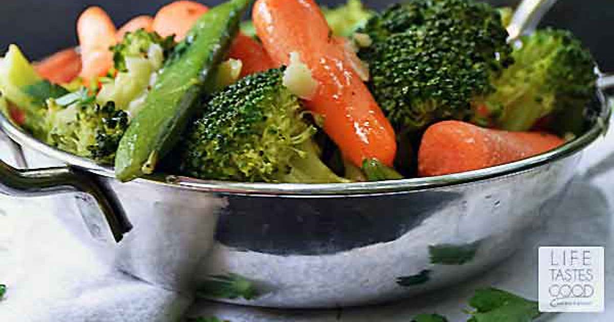 Steamed Vegetables with Garlic Butter Recipe — Samsung Food