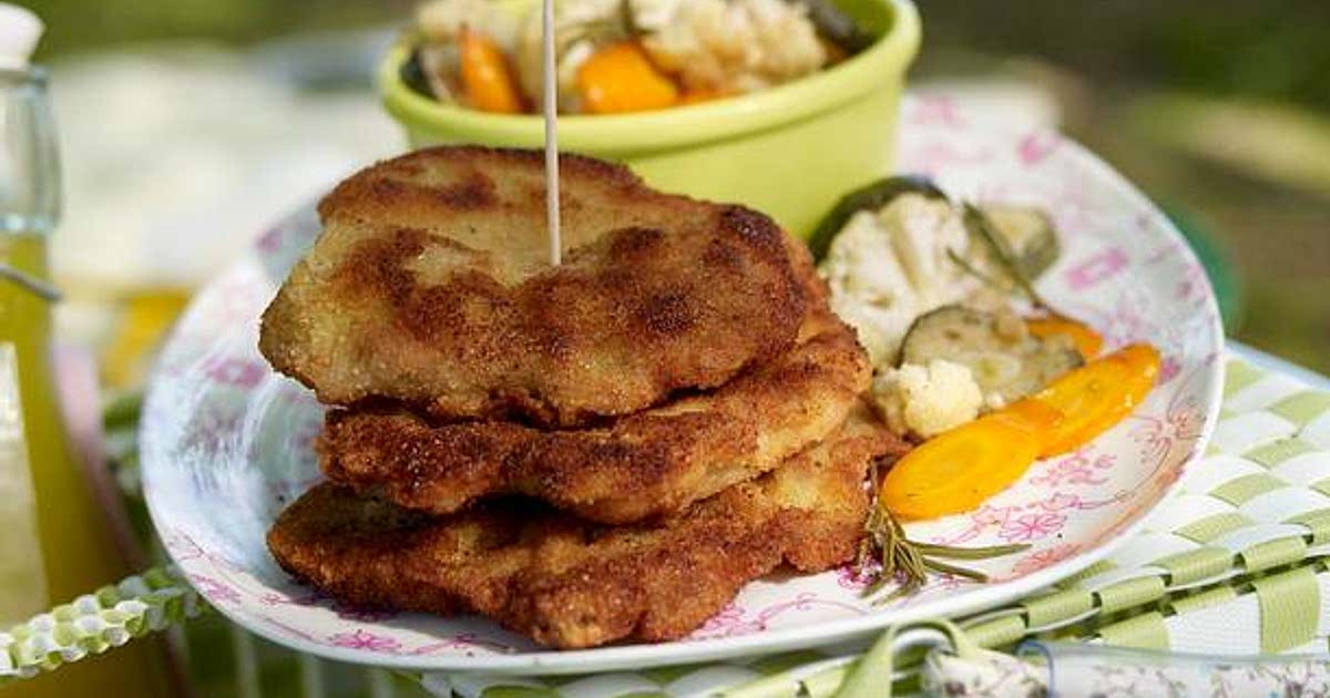 Mini-Schnitzel mit mariniertem Sommergemüse Recipe | Samsung Food App