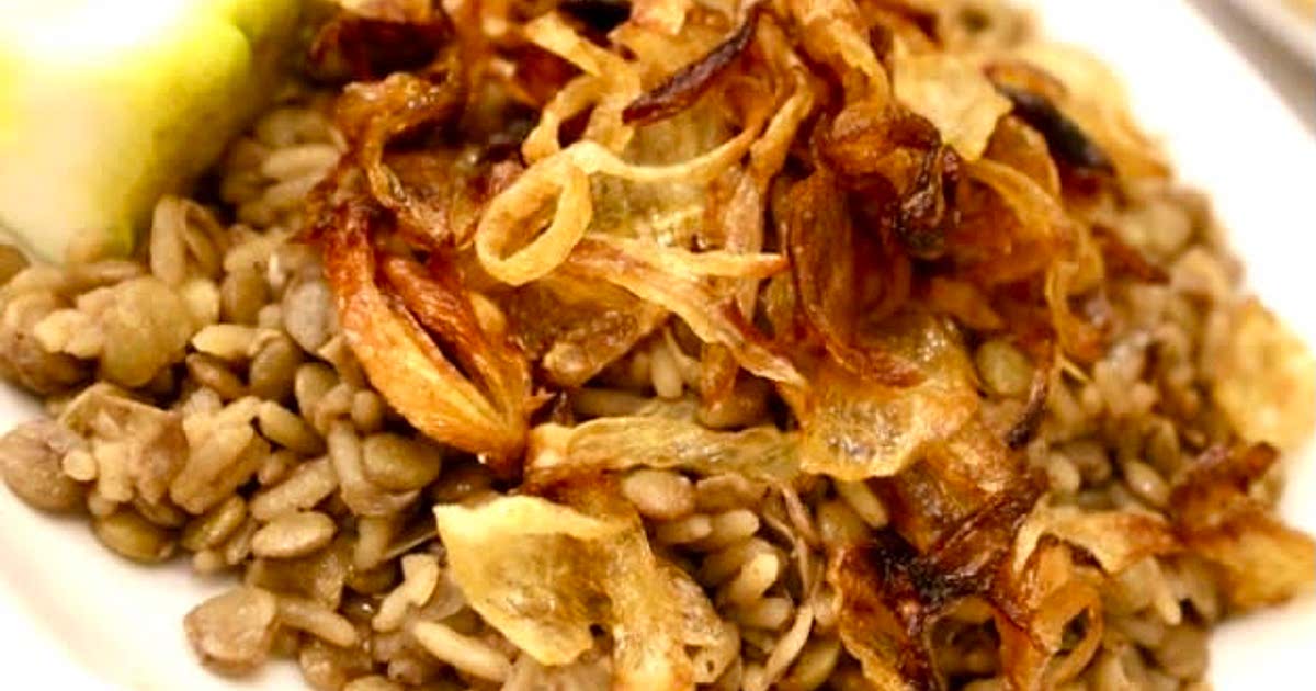 Mdardara / مدردرة Lentils & Rice with Caramelized Onion Recipe ...