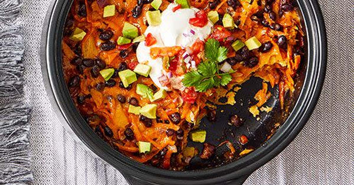 Sweet Potato Black Bean Enchilada Casserole Recipe Samsung Food