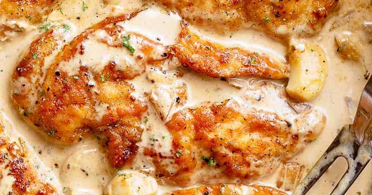 Creamy Garlic Chicken Breast Recipe | Samsung Food App