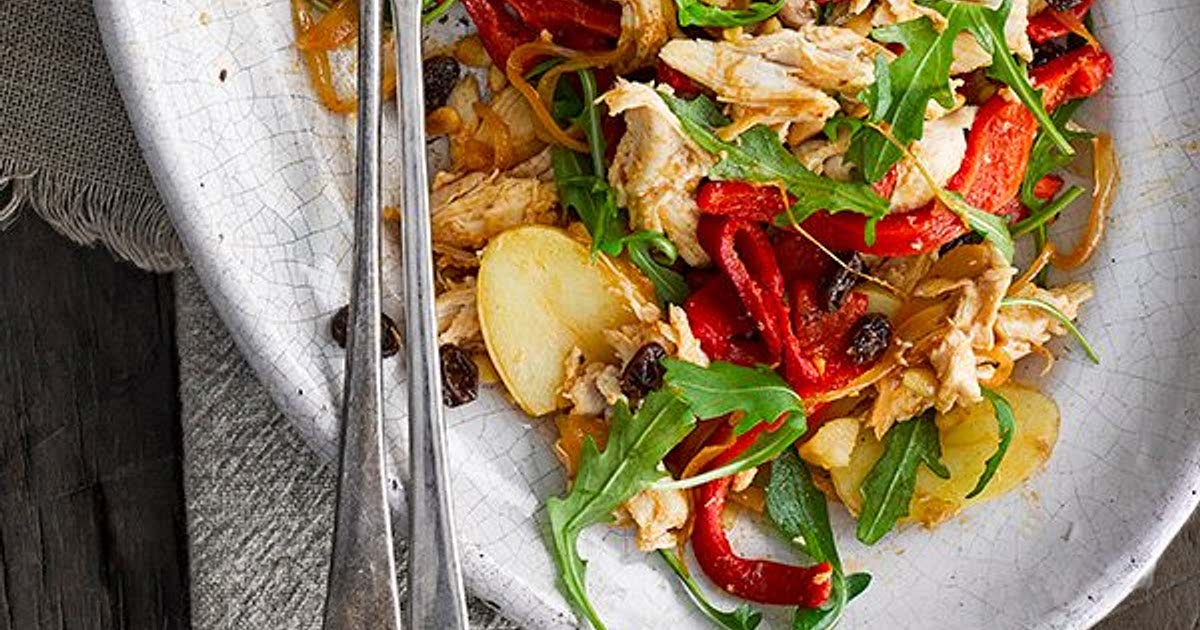 Catalan roast chicken, potato and pepper salad Recipe - Samsung Food