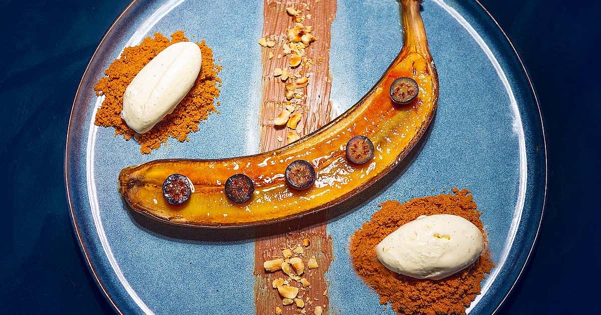 Banane caramélisée x spéculoos & glace vanille Recipe - Samsung Food