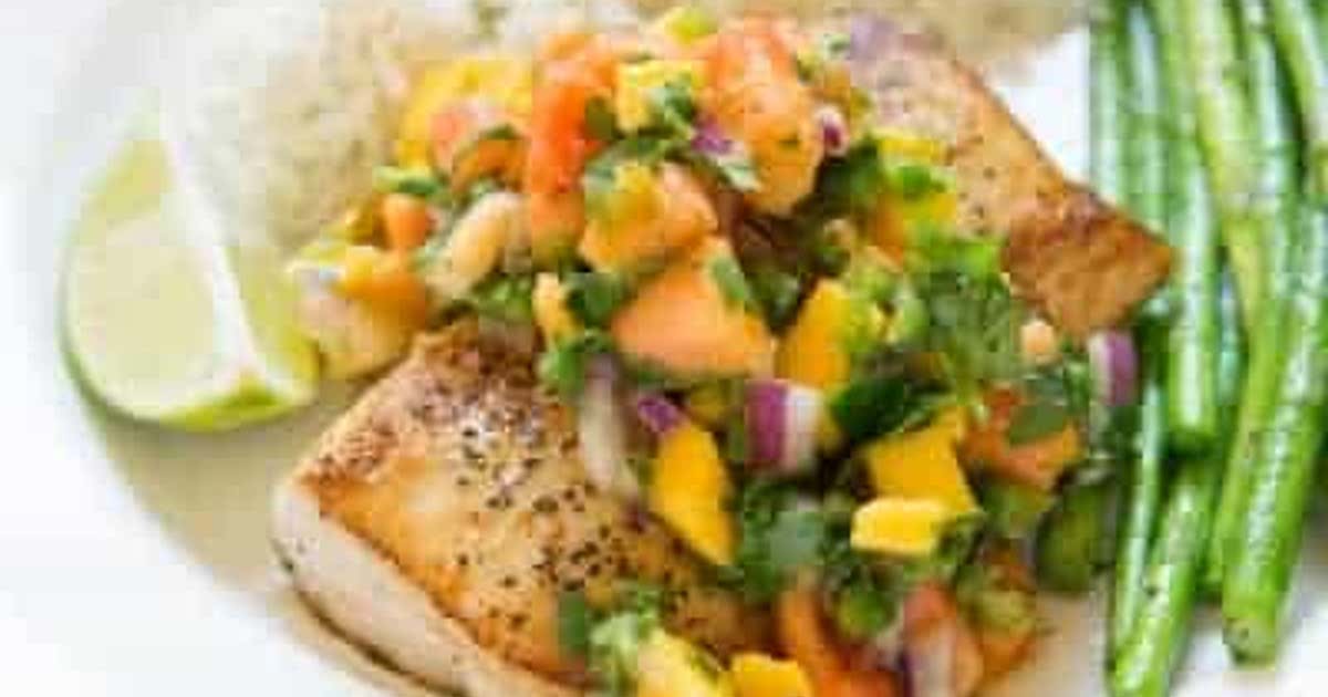 Pan Seared Mahi Mahi with Mango Papaya Salsa Recipe - Samsung Food