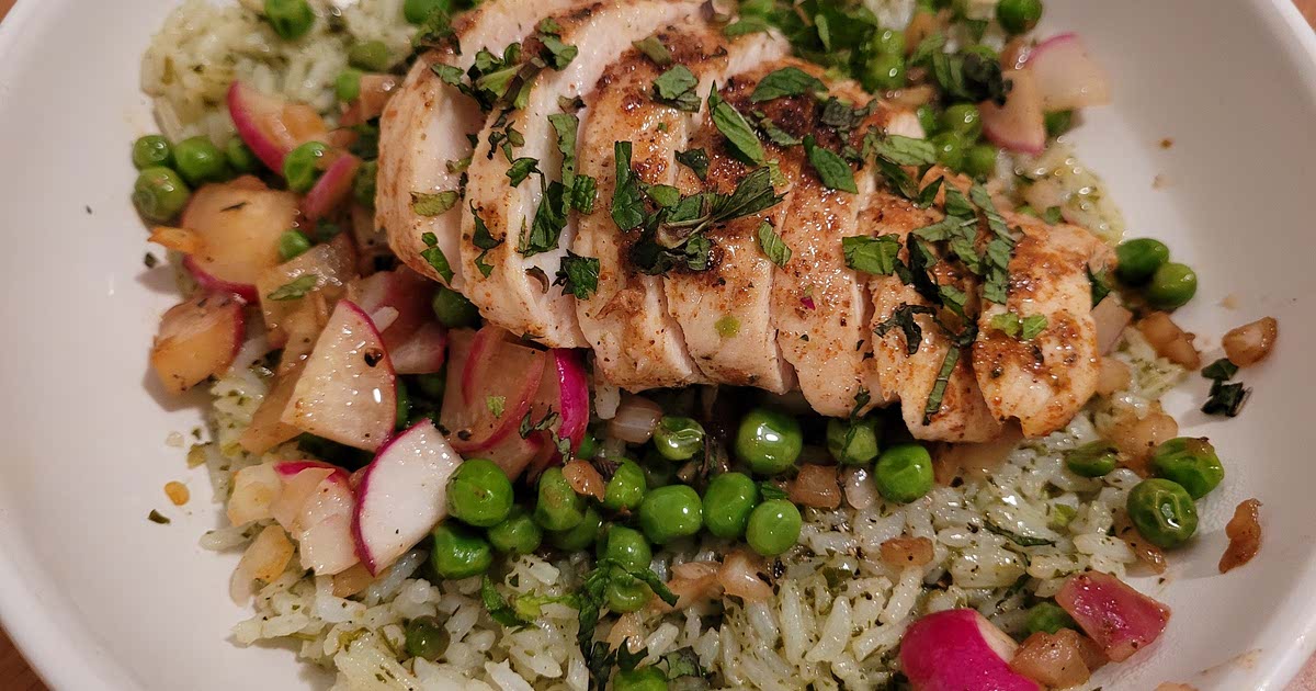 Harissa Chicken with Zhoug Rice Recipe — Samsung Food