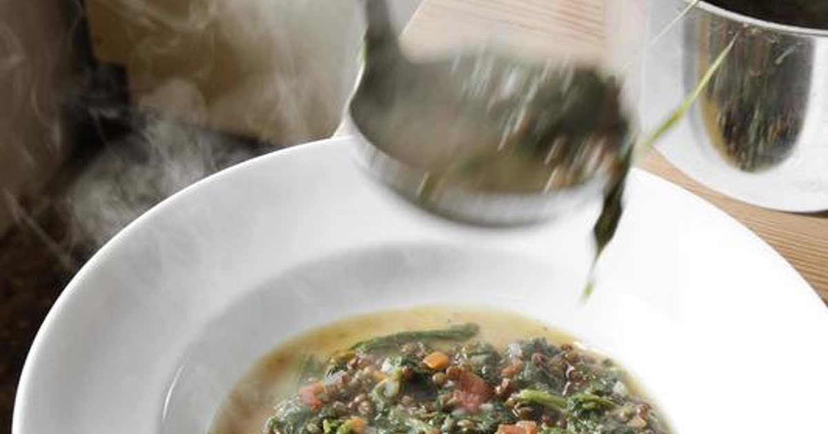 Puy lentil and spinach soup Recipe - Samsung Food