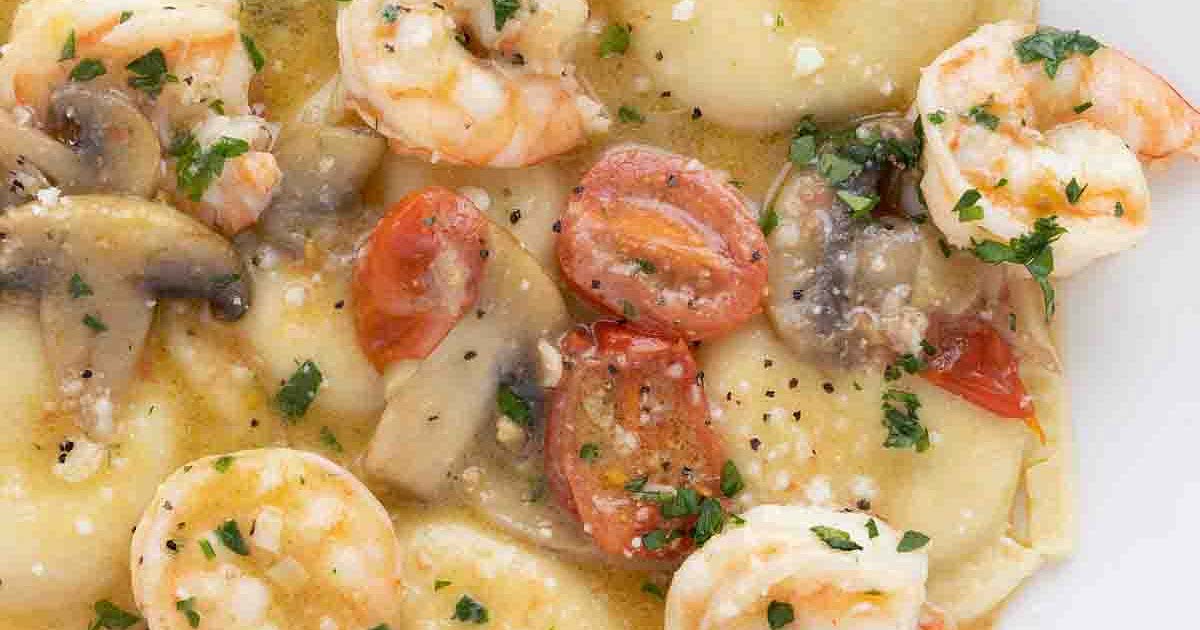 Ravioli and Shrimp Scampi Recipe — Samsung Food