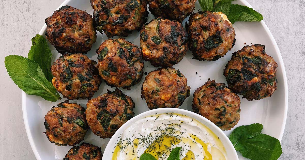Easy Air Fried Mediterranean Meatballs Recipe - Samsung Food
