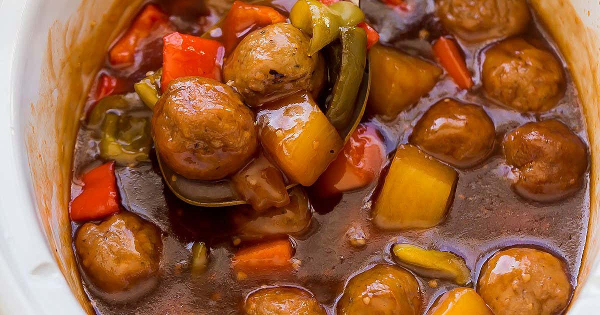 Sweet and Sour Crockpot Meatballs Recipe — Samsung Food