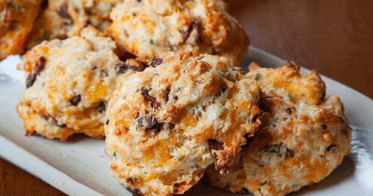 Bacon, Cheddar, and Chive Drop Biscuits Recipe — Samsung Food