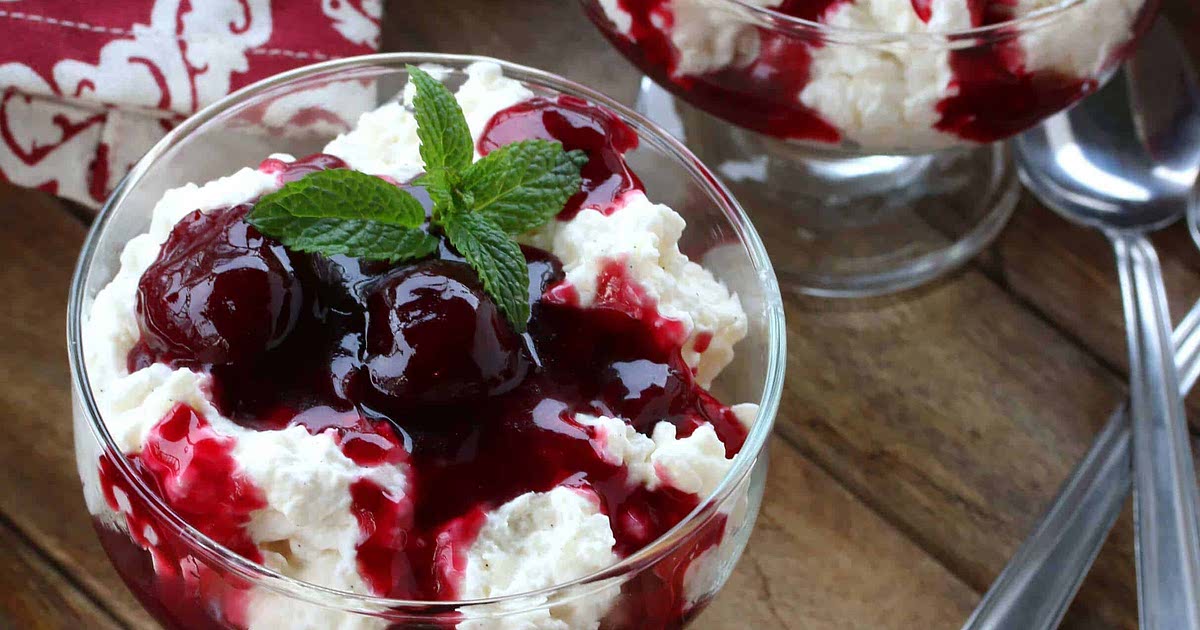 Risalamande (Danish Almond Rice Pudding with Cherry Sauce) Recipe ...