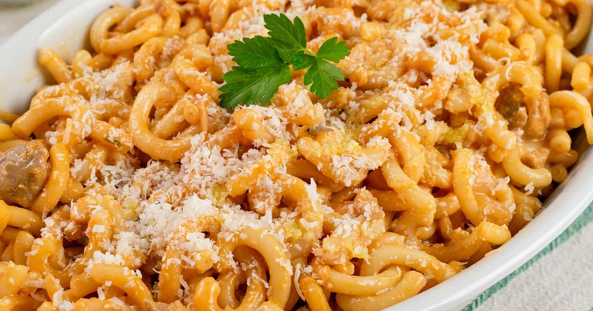 Simple Gramigna Pasta with Sausage Recipe | Samsung Food App