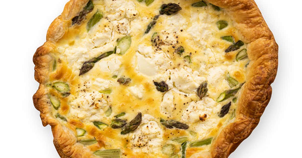 Quiche aux asperges & fromage frais Recipe | Samsung Food App
