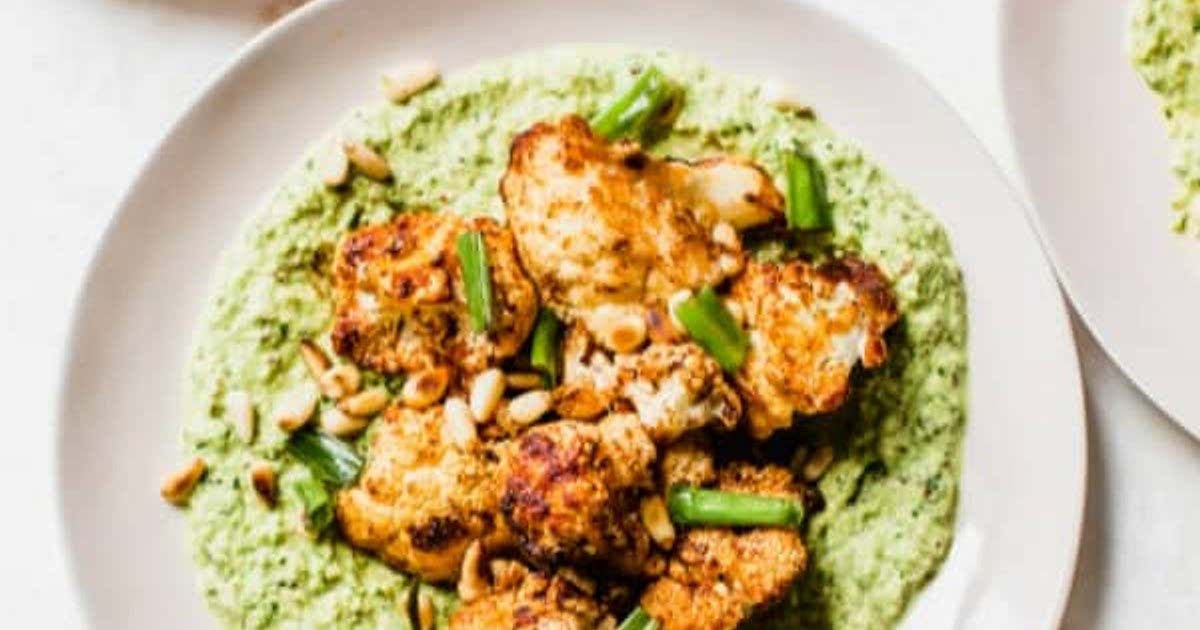 Spiced Cauliflower with Green Romesco Recipe - Samsung Food