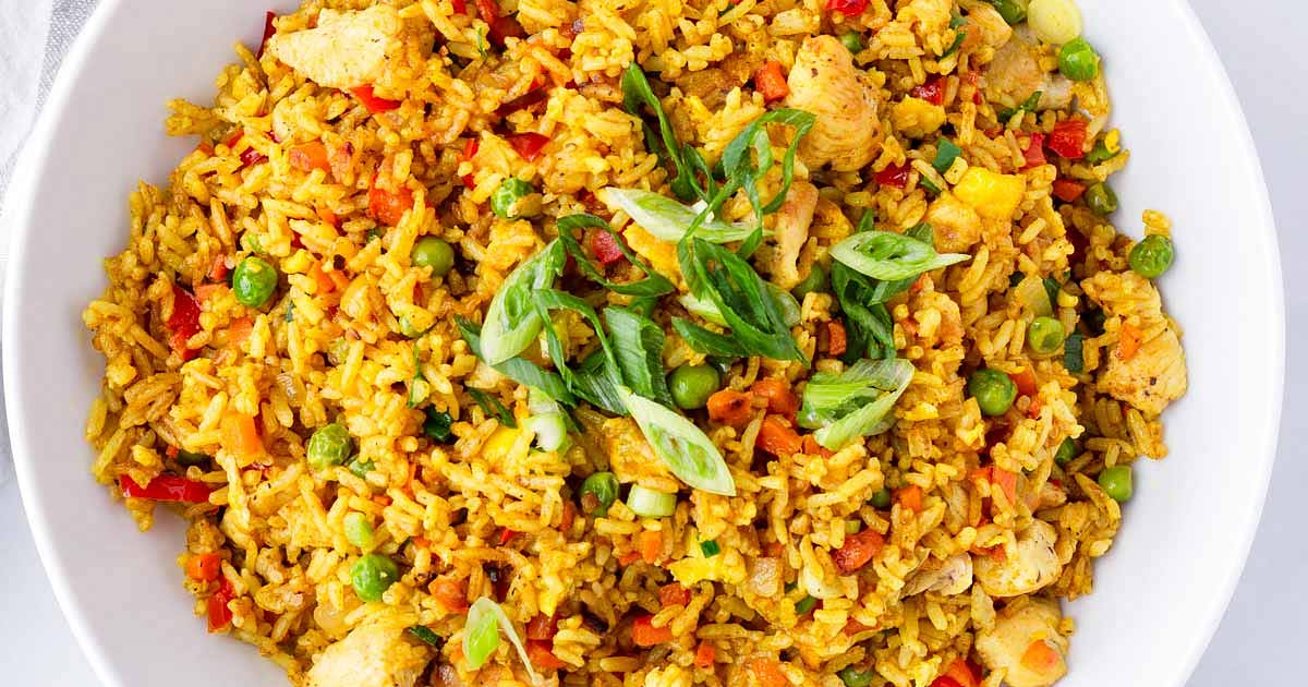 Curry Fried Rice with Chicken Recipe - Samsung Food