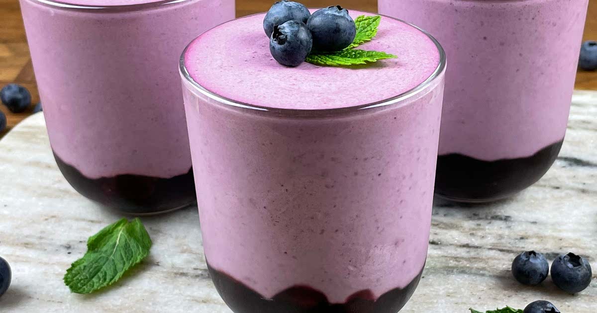 Blueberry Mousse with Blueberry Compote Recipe — Samsung Food