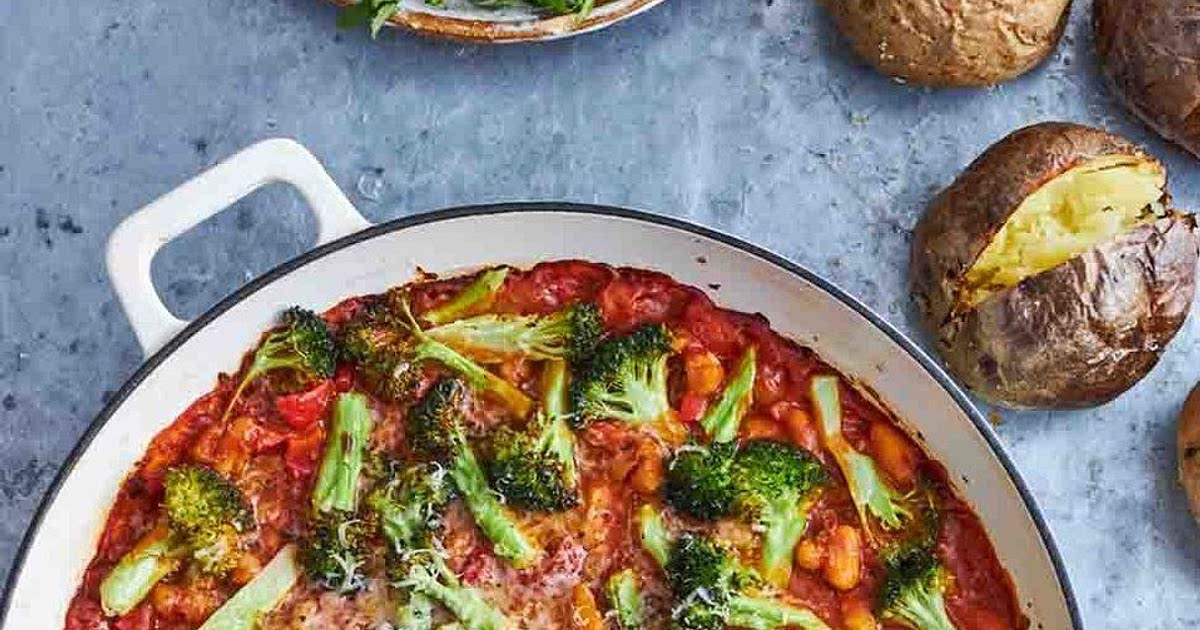 Jacket spuds & homemade beans Recipe — Samsung Food