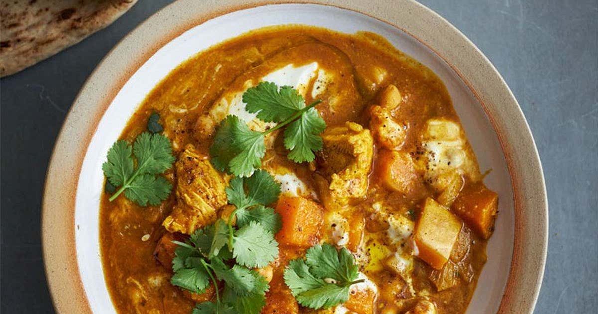 Mild chicken, chickpea & squash curry Recipe - Samsung Food
