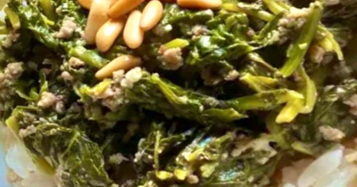 SPINACH AND BEEF STEW (SABANEGH W-RIZ). Recipe - Samsung Food