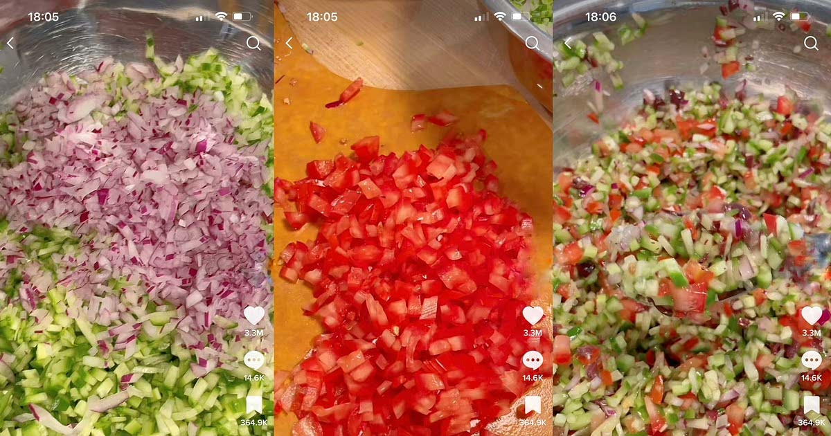 Diced Cucumber, Onion, Tomato Salad Recipe | Samsung Food App