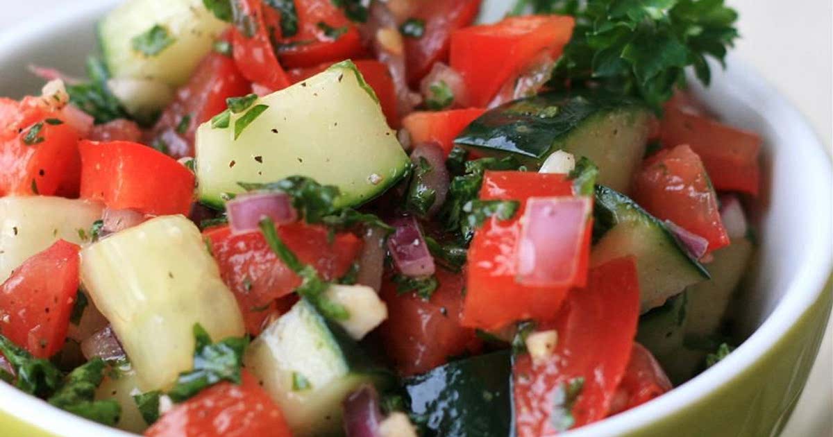 Israeli Tomato and Cucumber Salad Recipe — Samsung Food