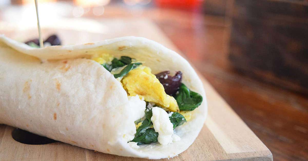 Spinach and Feta Breakfast Wrap Recipe — Samsung Food