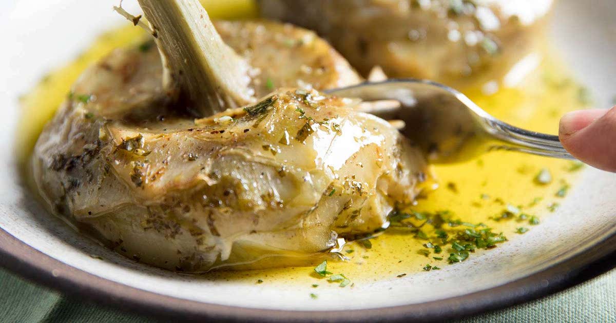 Easy Roman Braised Artichoke Hearts (Carciofi alla Romana) Recipe ...