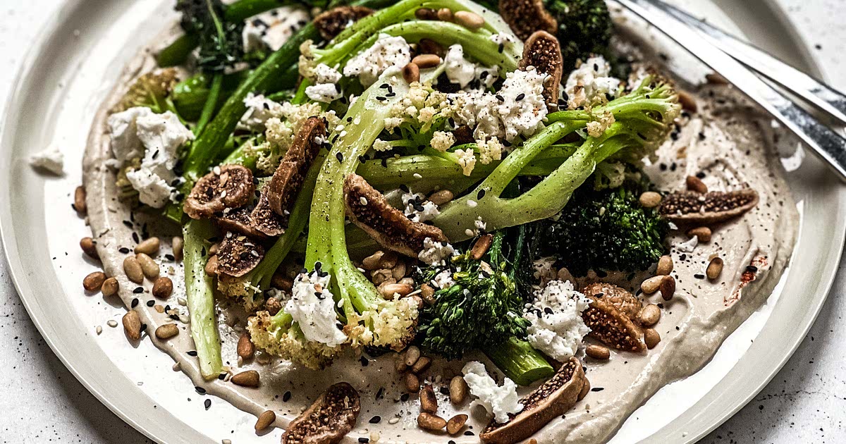 Fioretto With Tahini, Figs & Pine Nuts Recipe — Samsung Food
