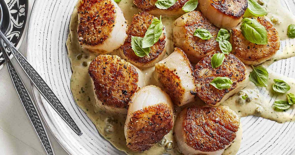 Scallops with Pesto Cream Sauce Recipe - Samsung Food