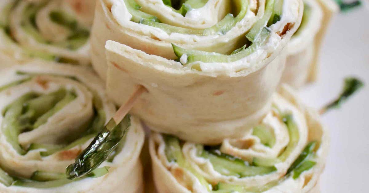 Cucumber and Cream Cheese Sandwich Rolls (with Lavash Bread) Recipe ...